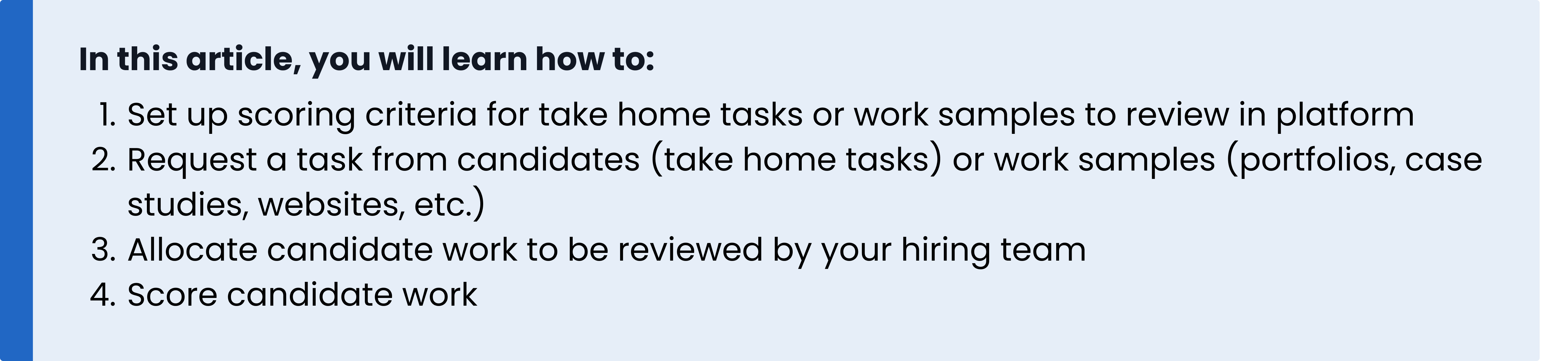 Requesting & reviewing work samples and take home tasks – Applied